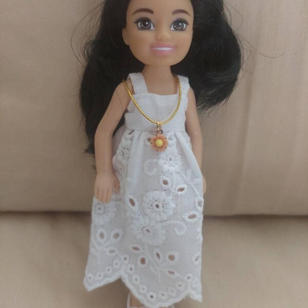 Blue Flower Dress for 2 1/2 Inch Doll - Etsy