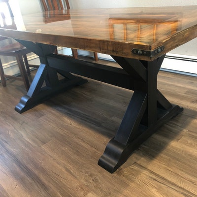 Seamless Trestle Table Frame, Free Shipping, Set of Two W/frame, Dining ...