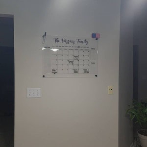 PERSONALIZED Acrylic To-do Planner Wall Calendar Dry Erase - Etsy