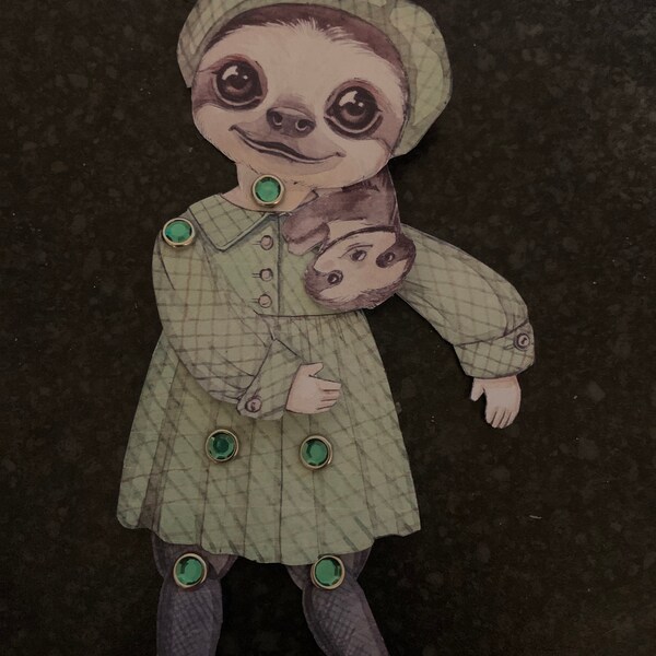 Sloth Gifts, Sloth Ornament, Paper Sloth, Paper Toys, Paper Crafts ...