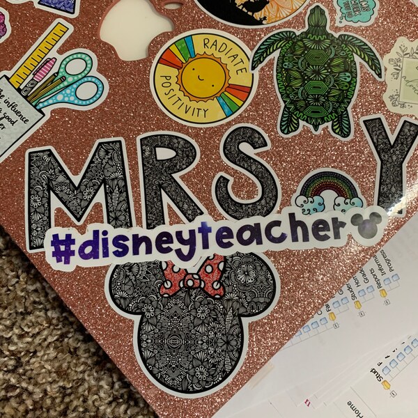 Disney Teacher Vinyl Sticker - Etsy