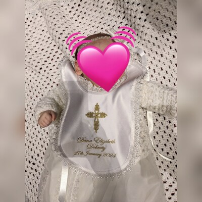 Baby Baptizm Baptism Christening Cape Gown in White or Ivory With ...