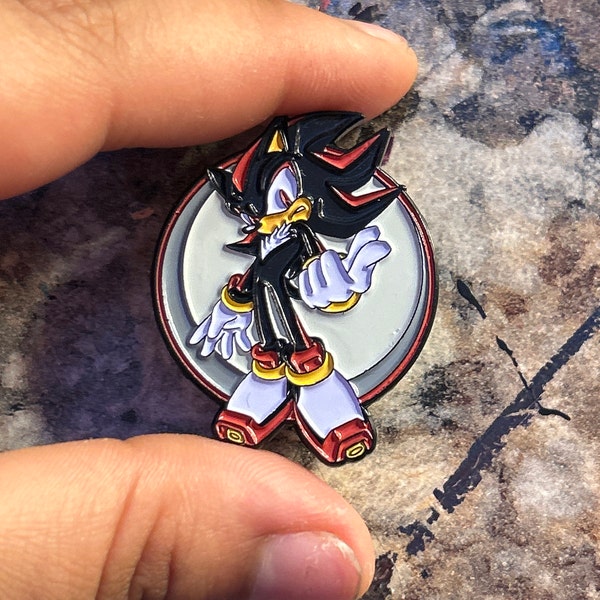 Sonic the Hedgehog, Shadow the Hedgehog Enamel Pin and Magnet - Classic ...