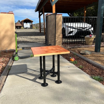 Industrial Pipe Side Table With Cross Piece Legs Kit 1 Inch Pipe - Etsy