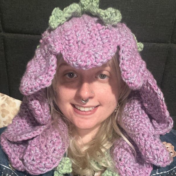 The Flower Hood Crochet Pattern | Crochet Flower Bonnet Tutorial | One ...