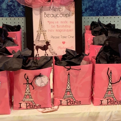 Paris Themed Favor Tags Set of 12 / Paris Birthday Party / France ...