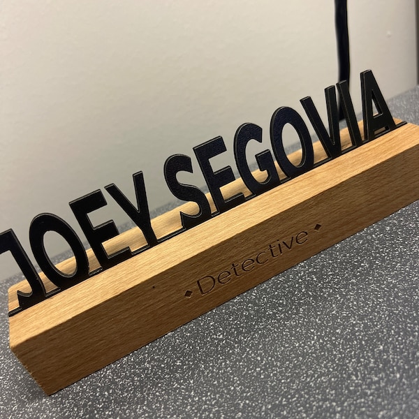 Custom Wood Desk Name Plate, Personalized Office Gift - Etsy
