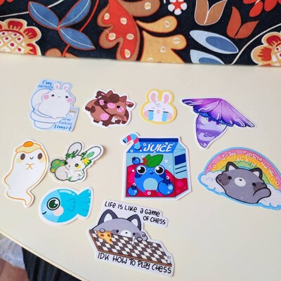 Pizza Raccoon Sticker Set, Cute Raccoon Sticker, Meme Sticker, Kawaii ...