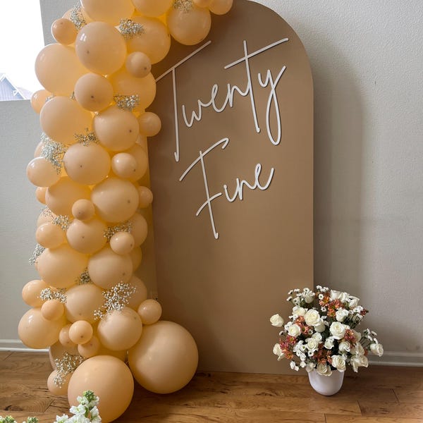 Birthday Backdrop Name Sign, Name Sign for First Birthday Party, Wood ...