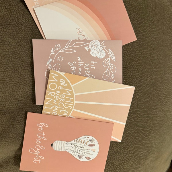 Christian Greeting Card Set | Faith Cards | Set of 5 Bible Verse ...