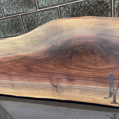 Walnut Live Edge Personalized Cutting Boards Make Your Own Unfinished ...