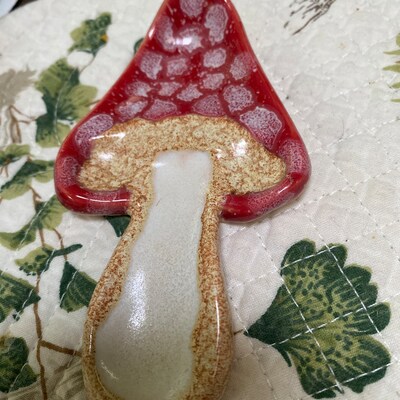 Ceramic Amanita Mushroom Spoon Rest Fly Agarics Mini Tea Bag - Etsy