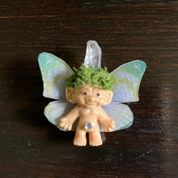 Vintage Troll Doll, Crystal Troll Doll, Garden Troll Doll, Good Luck ...