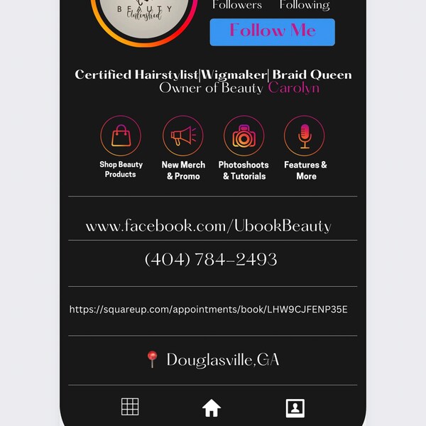 Instagram Profile Business Card Design, IG Profile Business Card ...