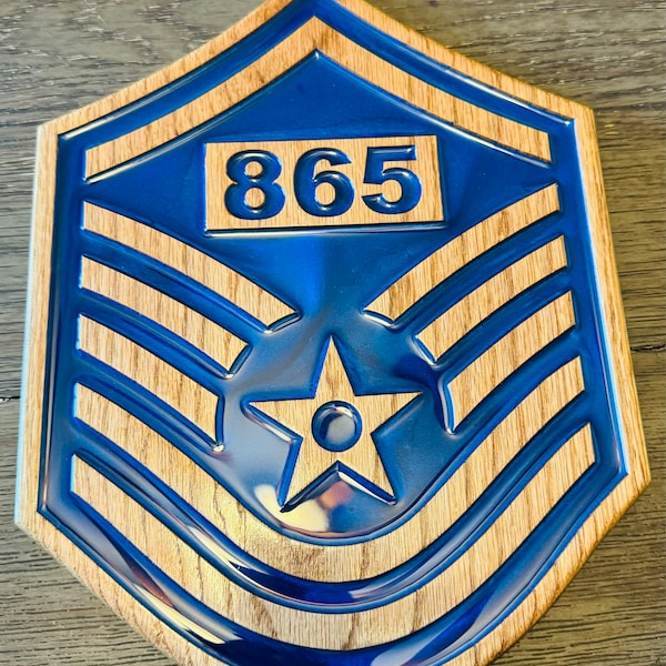 Handcrafted Air Force Cmsgt Shadowbox Military Shadowbox Retirement ...