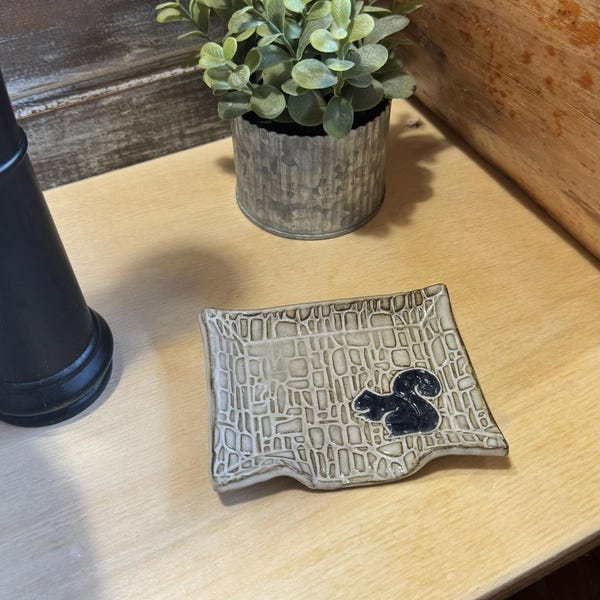 Handmade Gray & Blue Ceramic Serving Tray / Olive Tray / Cheese Dish - Etsy
