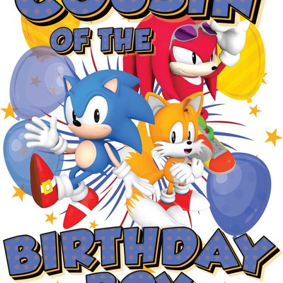 Sonic Birthday Boy Age 3 Png Image Digital Download YOU PRINT - Etsy