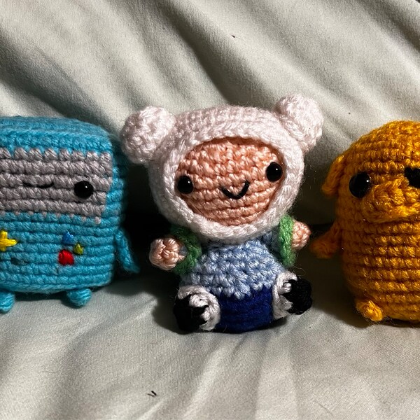 3-in-1 Adventure Time Crochet Pattern Bundle Finn Jake BMO Amigurumi ...