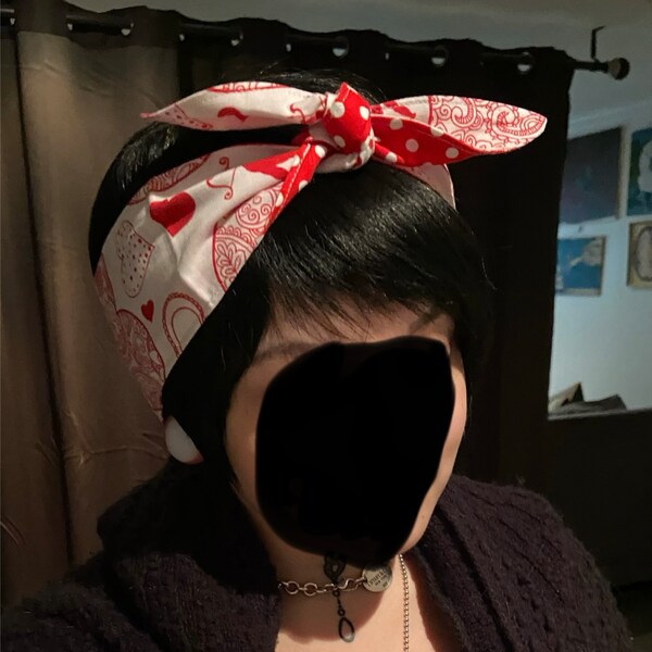 Blood Splatter Zombie Pin up Head Scarf Headband Pinup Vintage Retro ...