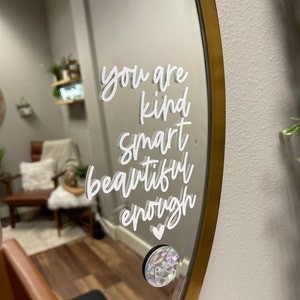 You Are Kind Smart Beautiful Enough Mirror Self | Etsy