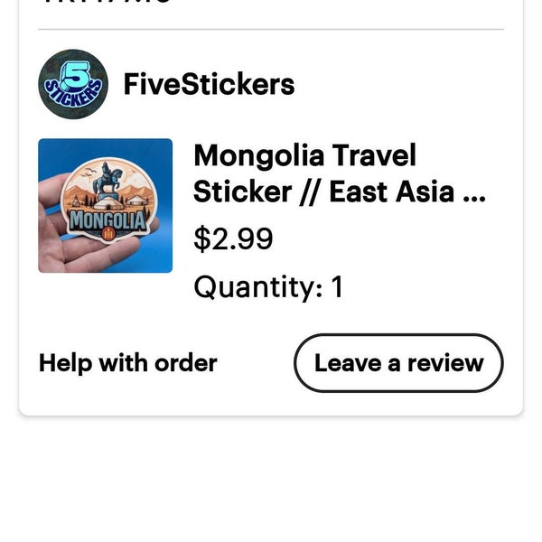 Mongolia Travel Sticker // East Asia Decal for Suitcase, Laptop, Car or ...