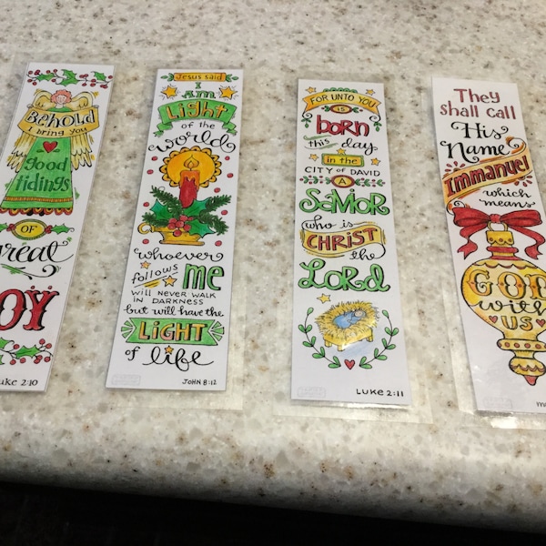 CHRISTMAS... Color-your-own Bookmarks Bible Journaling Tags Tracers ...