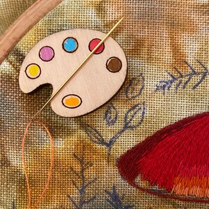 Pink Butterfly Resin Needle Minder Glittery Resin Needle | Etsy