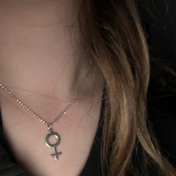 Female Symbol Necklace, Feminist Necklace, Female Necklace, Venus ...