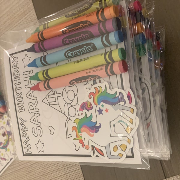 Personalized Unicorn Birthday Coloring Pages, Unicorn Party Activity ...