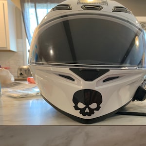 Skull Reflective Decal, Reflective Vinyl Death Head Bike Helmet Sticker ...