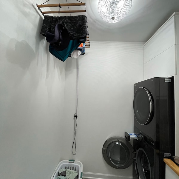 Wall / Ceiling Mounted Clothes Drying Rack, Clothes Airer, Hanging ...