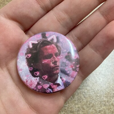 American Psycho Kawaii Catboy Patrick Bateman Button 1.5 - Etsy
