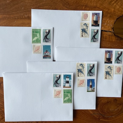 22c Seashell Stamps .. Vintage Unused US Postage Stamps .. Pack of 20 ...