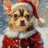 Custom Christmas Cat Portrait, Royal Pet Portrait, Christmas Gift, Wall ...