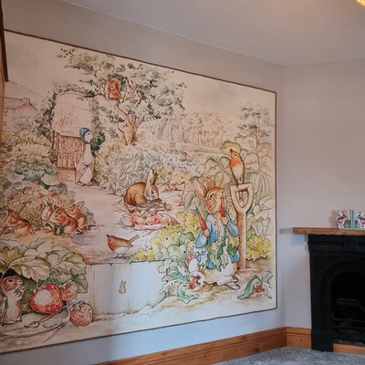 Peter the Rabbit Wall Mural, Fairytale Wall Mural, Fairy Garden ...