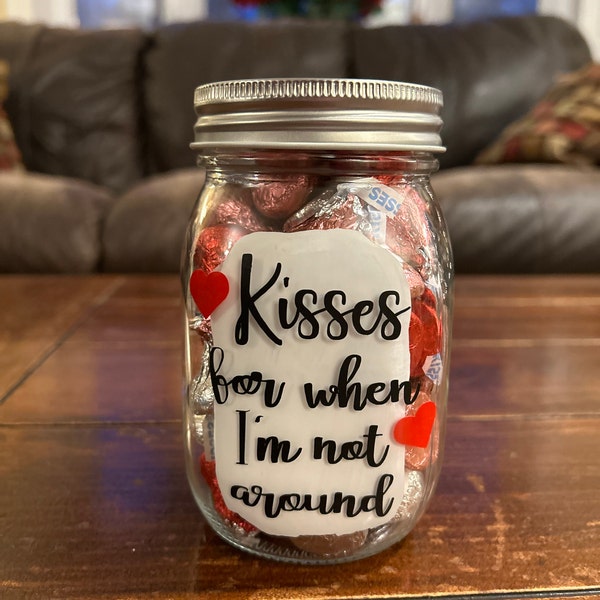Kisses for When I'm Not Around | Long Distance Gift | Girlfriend Gift ...