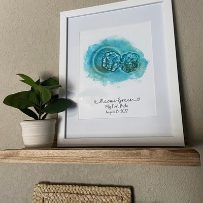 Custom IVF Art Embryo Watercolor Personalized Pregnancy Gift - Etsy