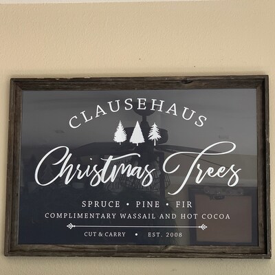 Personalized Christmas Tree Farm Sign Printable Christmas - Etsy