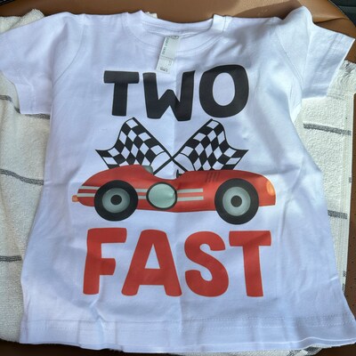 Two Fast Race Car Shirt, Racecar Birthday Shirt, Birthday Boy Shirt ...