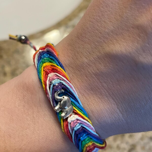 Parakeet Bracelet - Adjustable Hemp Bracelet - Silver Tropical Parrot ...