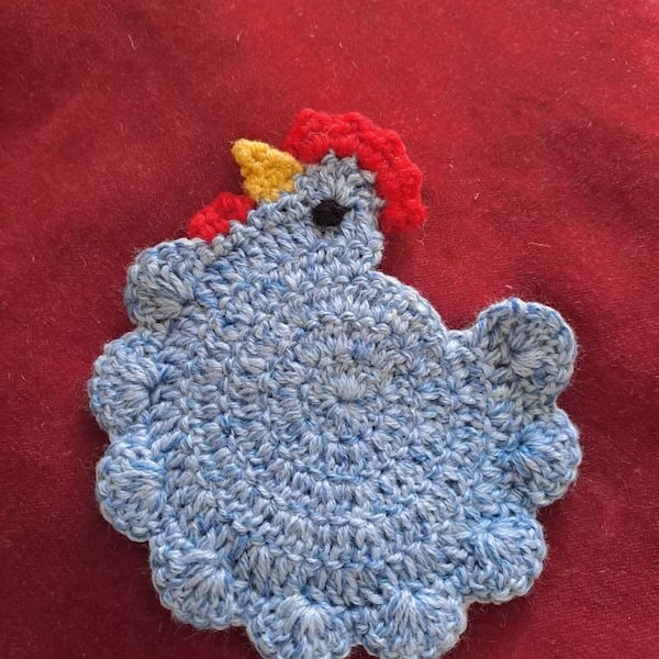 Crochet Chicken Coaster Pattern: Easy Farmhouse Decor (PDF Pattern) - Etsy