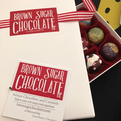 Artisan Chocolate Bon Bons. 15 Piece Box. Gluten Free. Simple ...