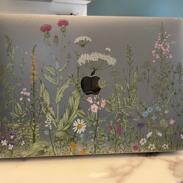 Nature's Blooms MacBook Transparent Skin, Meadow Flower Protective ...