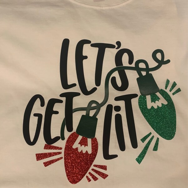 Let’s Get Lit Svg/christmas Lights Svg/christmas Tshirt Designs ...