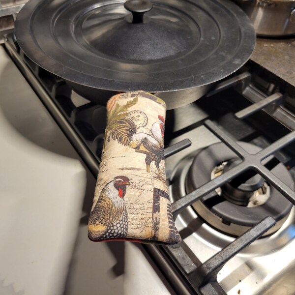 Insulated Iron Skillet Handle, Pan Handle Cover (handmade), Unique ...