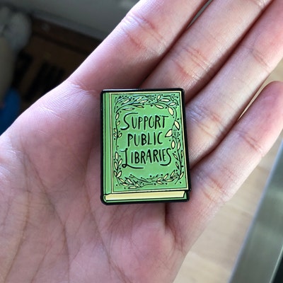 Support Public Libraries Enamel Pin Librarian - Etsy