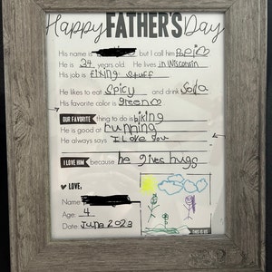 Dad's Birthday Double Handprint Card for Daddy From Kids, Sons, Twins ...