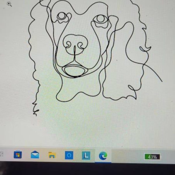 Dachshund One Line Art SVG | Custom Dog Portrait Digital Download - Etsy