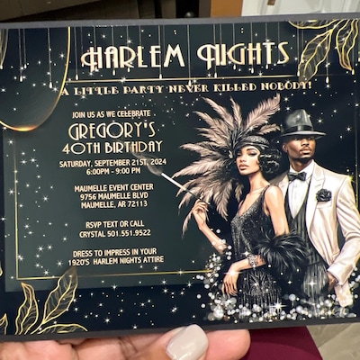 15 FABULOUS Harlem Nights Art Deco Birthday / Event Invitation - Etsy