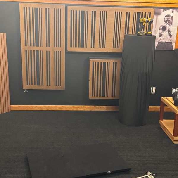 Black Acoustic Diffusion Panels – Sound Absorbing Diffusing – 23”x45.5 ...